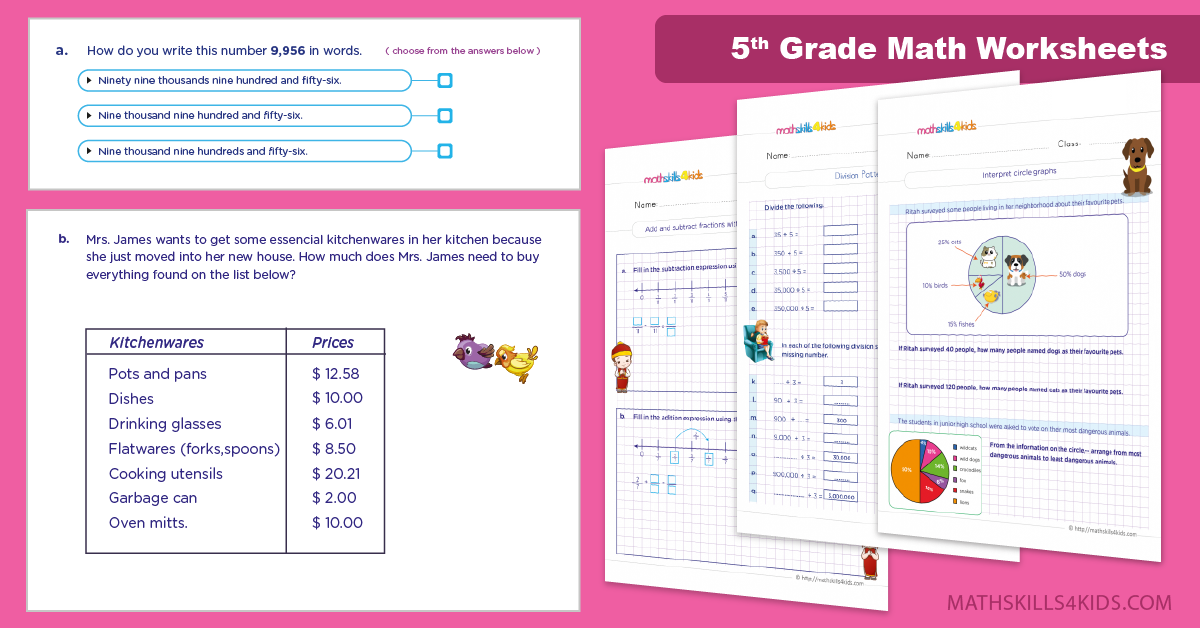 5th Grade Math Skills Practice Games And Worksheets PDF 5th Grade 