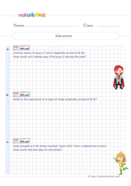 Money Word Problems Worksheets For Grade 5 Money Word Problems With 
