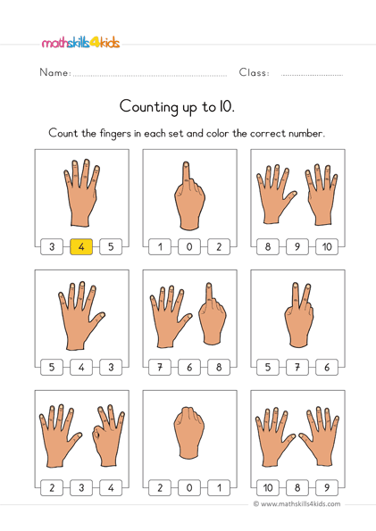 Counting To 10 Printable Worksheets Counting Objects Worksheets 1 10