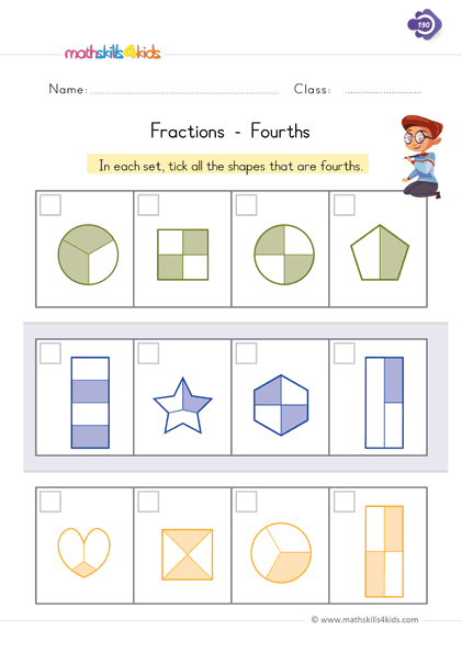 Fraction Worksheets For Grade 1 Pdf 1st Grade Printable Fractions 