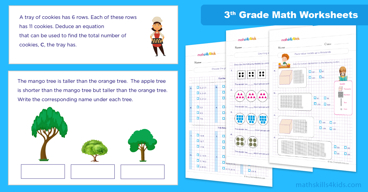 Third Grade Math Worksheets Free Printable K5 Learning Grade 3 Math