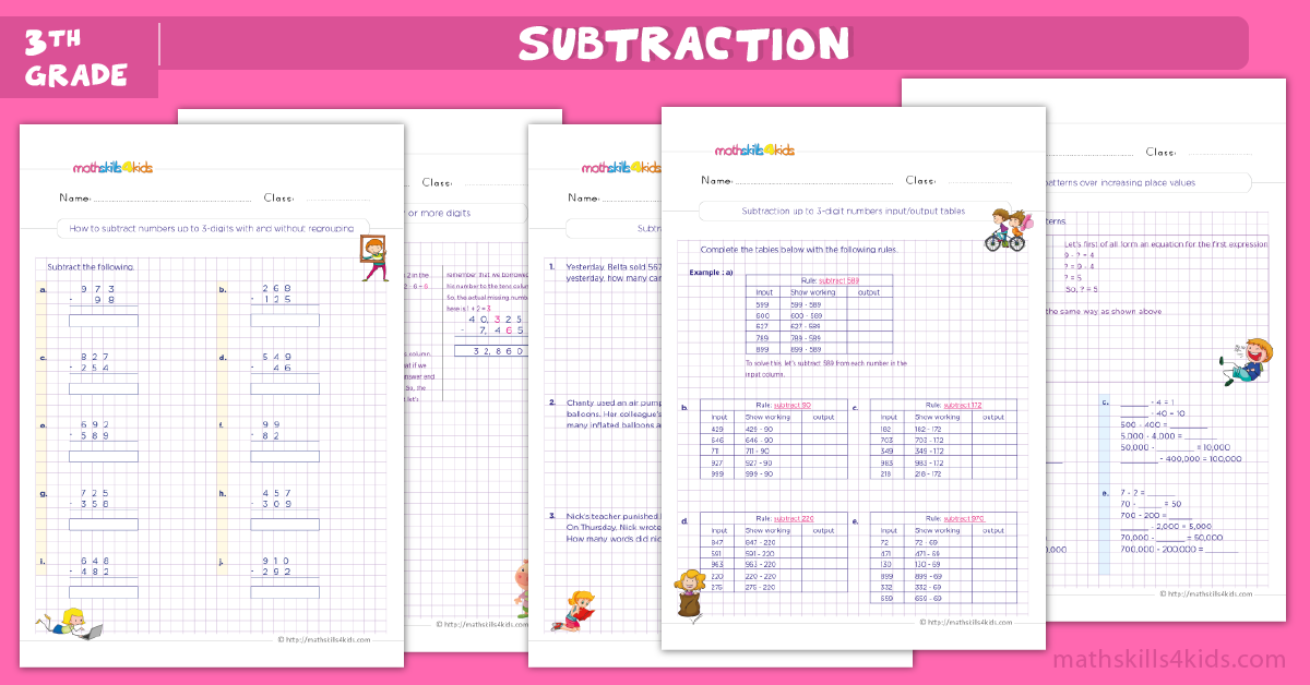 Grade 3 Subtraction Worksheets Free PDF Download For Teachers Parents Grade 3 Subtraction Worksheets Free PDF Download For Teachers Parents