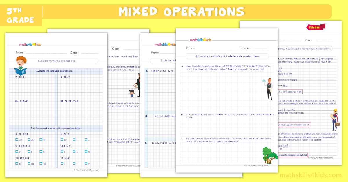 Pemdas Problems Image Result For Bodmas Worksheets Grade 5 Grade 5 