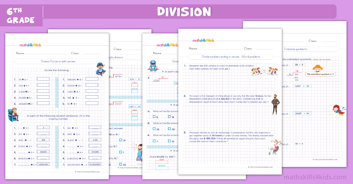 Grade 6 Math Worksheets PDF Sixth Grade Math Worksheets With Answers