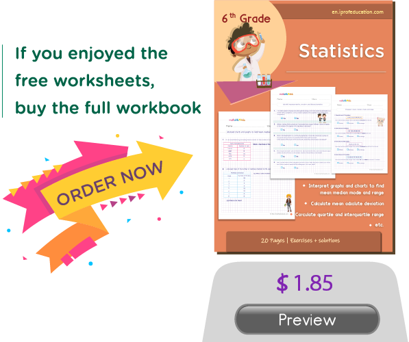 Grade 6 Statistics Worksheets PDF Statistics Concepts Printable 