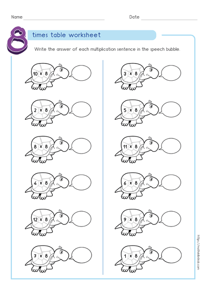 8 Times Table Worksheets PDF Multiplying By 8 Activities 8 Times Table Worksheets PDF Multiplying By 8 Activities